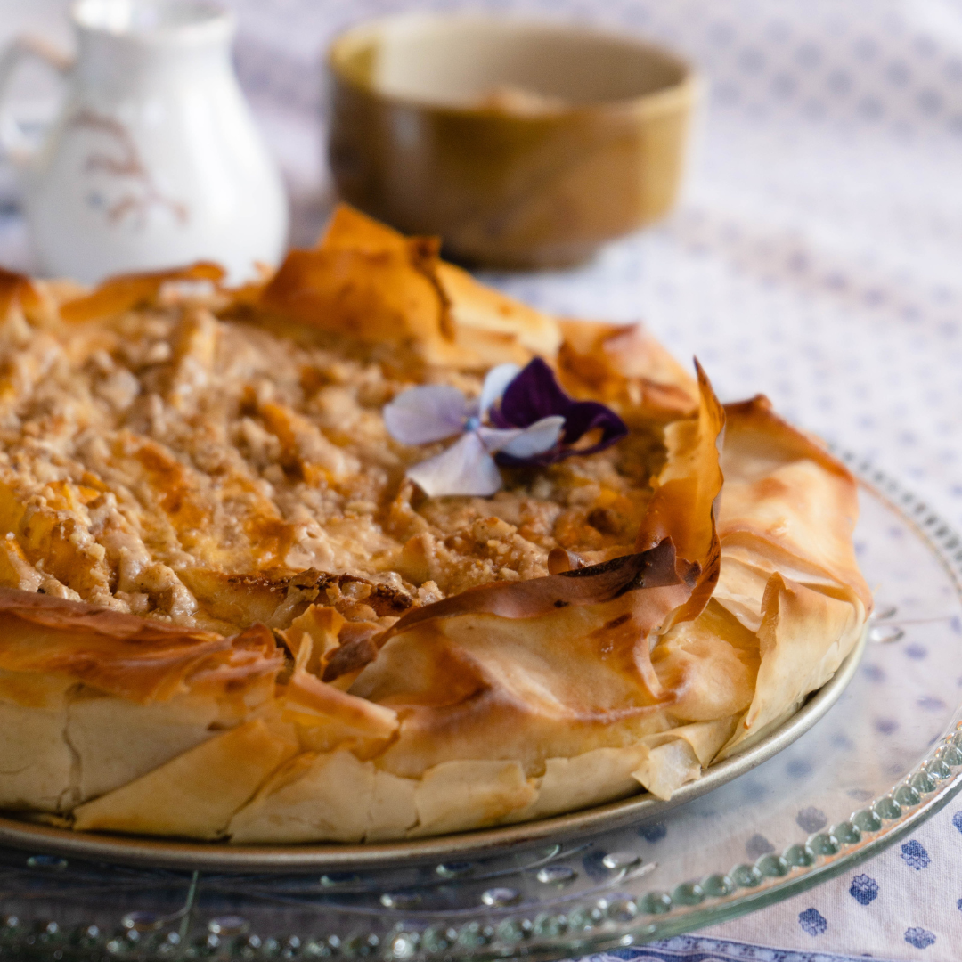 Tarta de masa filo con duraznos – Receta - Suk.cl
